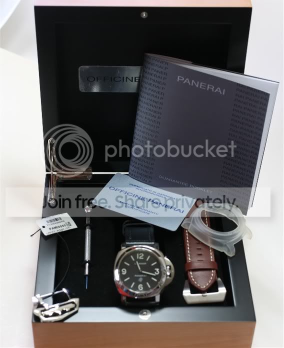 FS(OT): PANERAI Pam 000 "K", box, card, booklet, Mario Paci strap ...