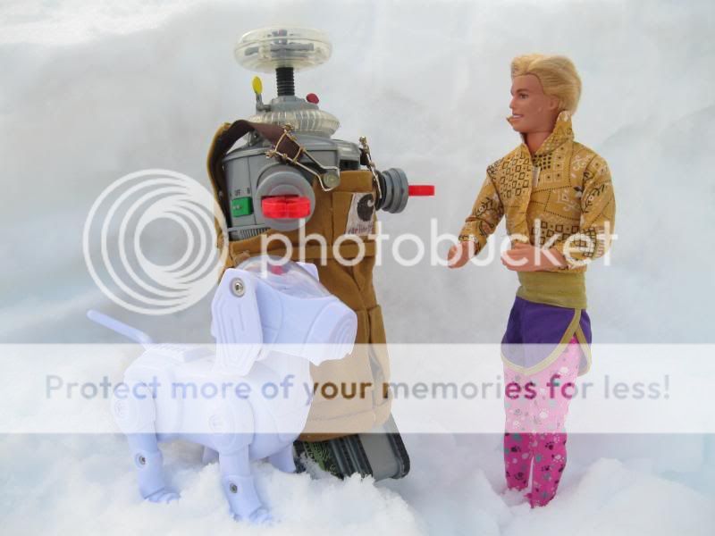 Robot, Ken, and Robodog go dog sledding! (Chicken: dog, black) - Alaska ...