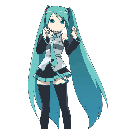 Coisas Fofas: Emoticons e gifs Hatsune Miku